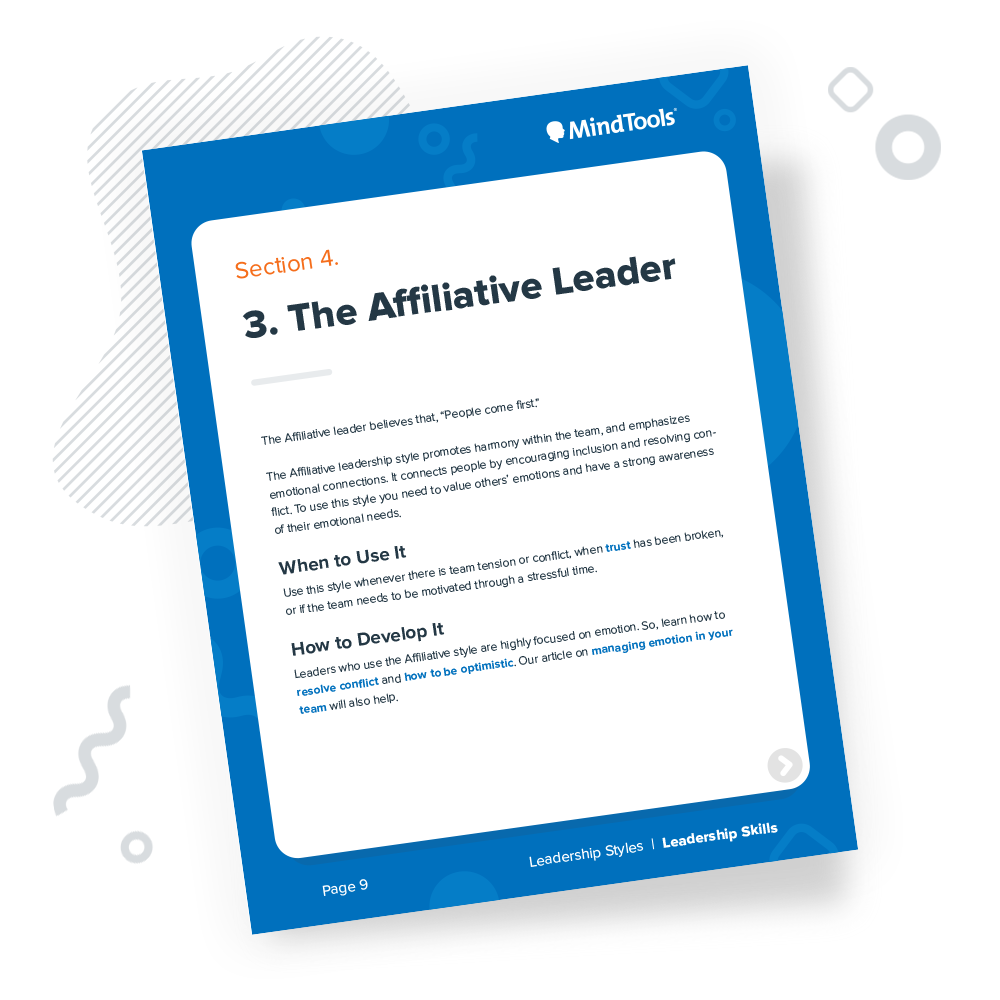 Six Emotional Leadership Styles | Mind Tools Store - Mindtools