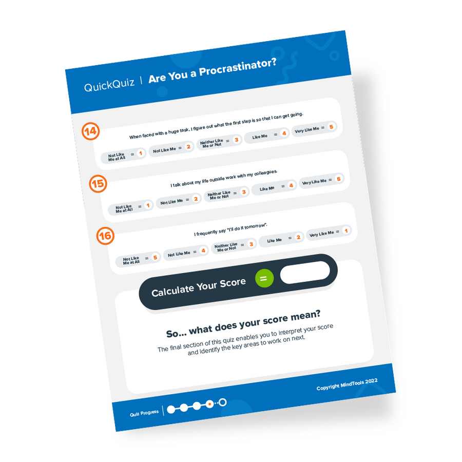 Procrastination Quick Quiz | Mind Tools Store