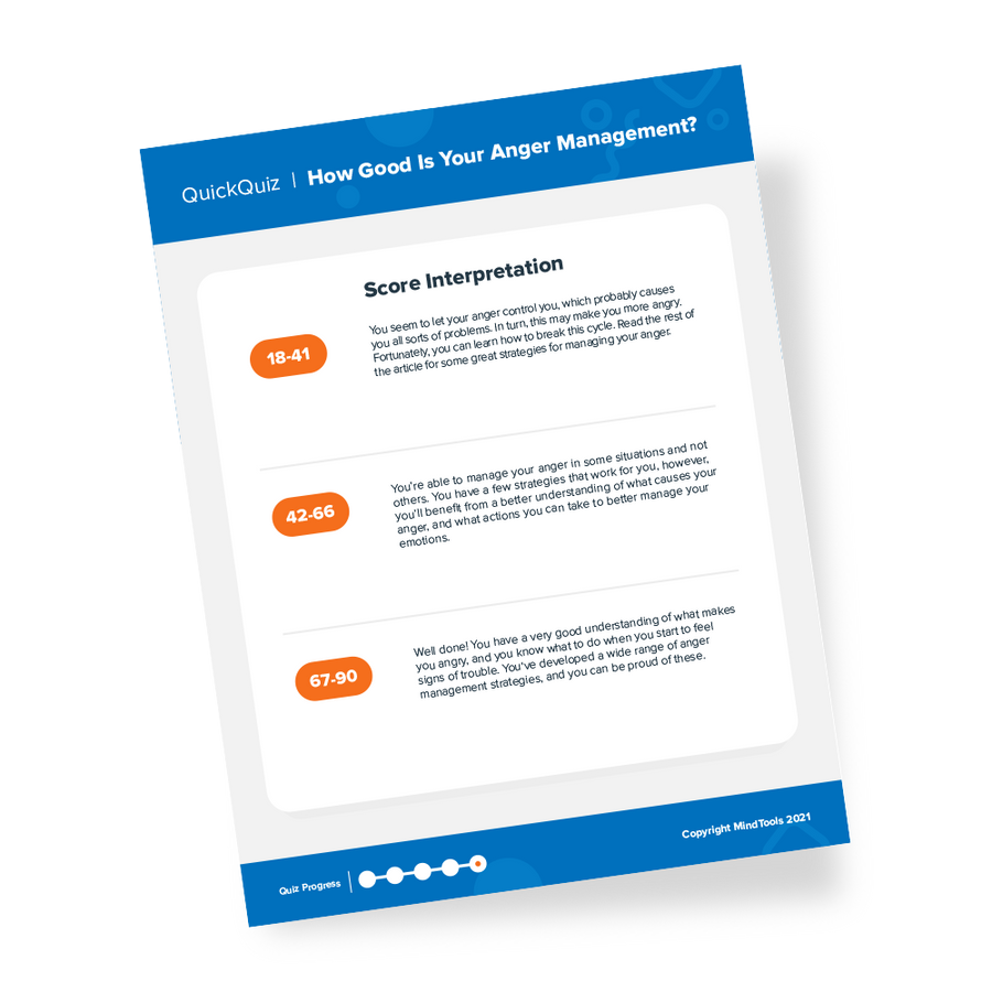 Anger Management Quick Quiz | Mind Tools Store - Mindtools