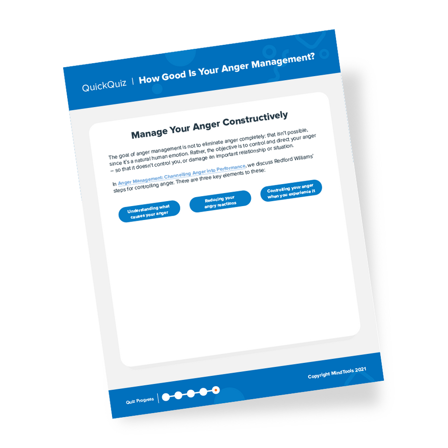 Anger Management Quick Quiz | Mind Tools Store - Mindtools