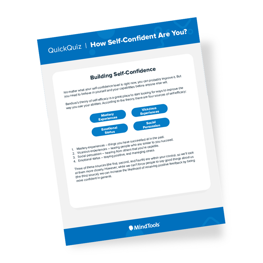 Self-Confidence Quick Quiz | Mind Tools Store