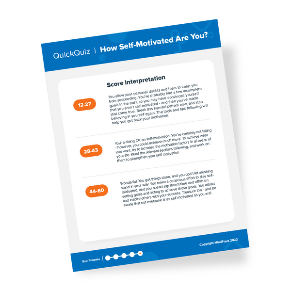 Self-Motivation Quick Quiz | Mind Tools Store - Mindtools