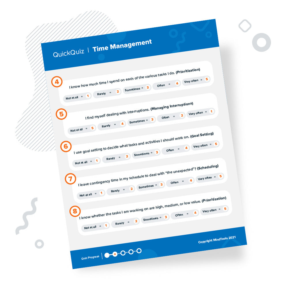 Time Management Quick Quiz | Mind Tools Store - Mindtools