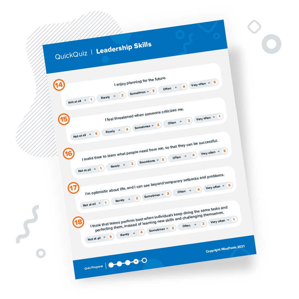 Leadership Skills Quick Quiz | Mind Tools Store - Mindtools