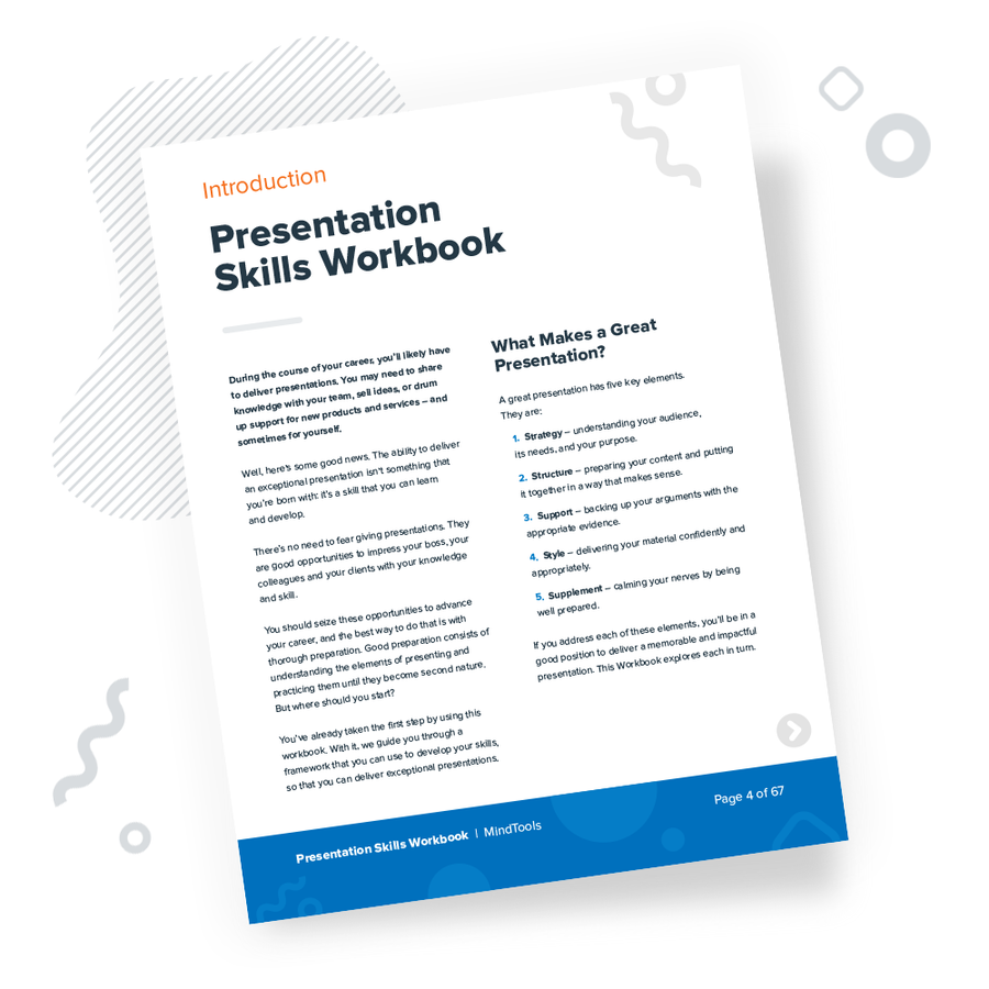 Presentation Skills Workbook | Mind Tools Store - Mindtools