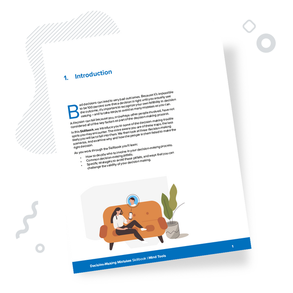 Decision-Making Mistakes Skillbook | Mind Tools Store - Mindtools