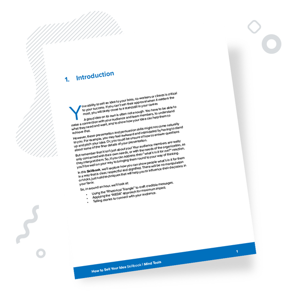 How to Sell Your Idea Skillbook | Mind Tools Store - Mindtools