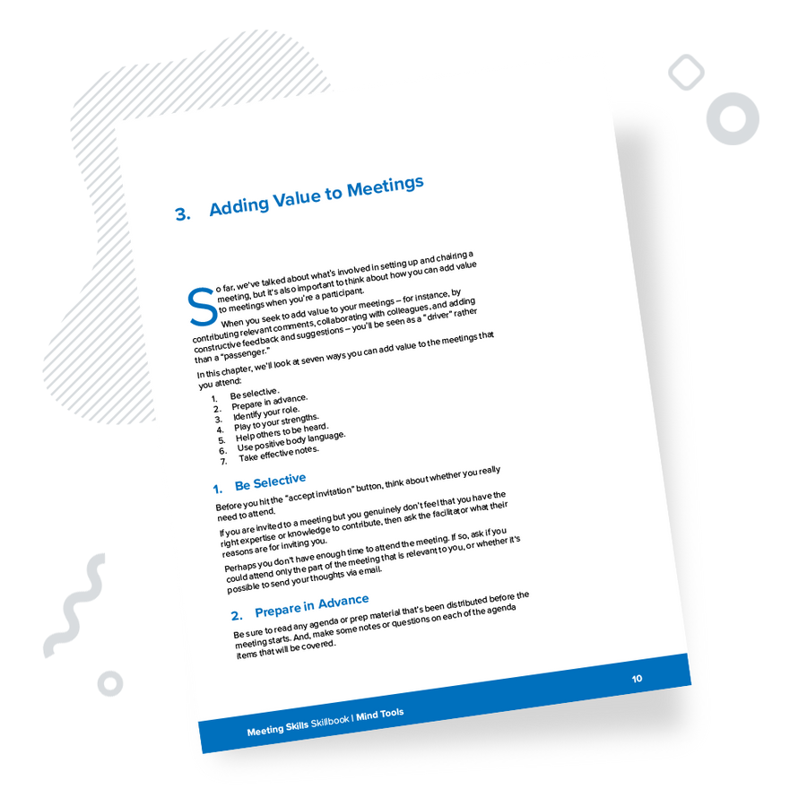 Meeting Skills Skillbook | Mind Tools Store