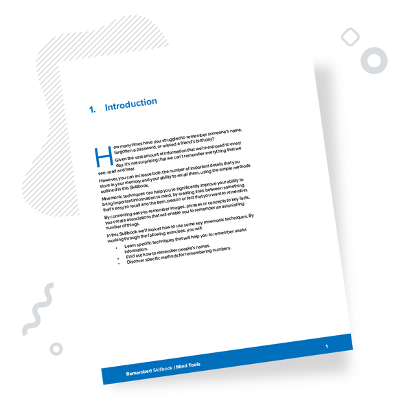 Remember! Skillbook | Mind Tools Store - Mindtools