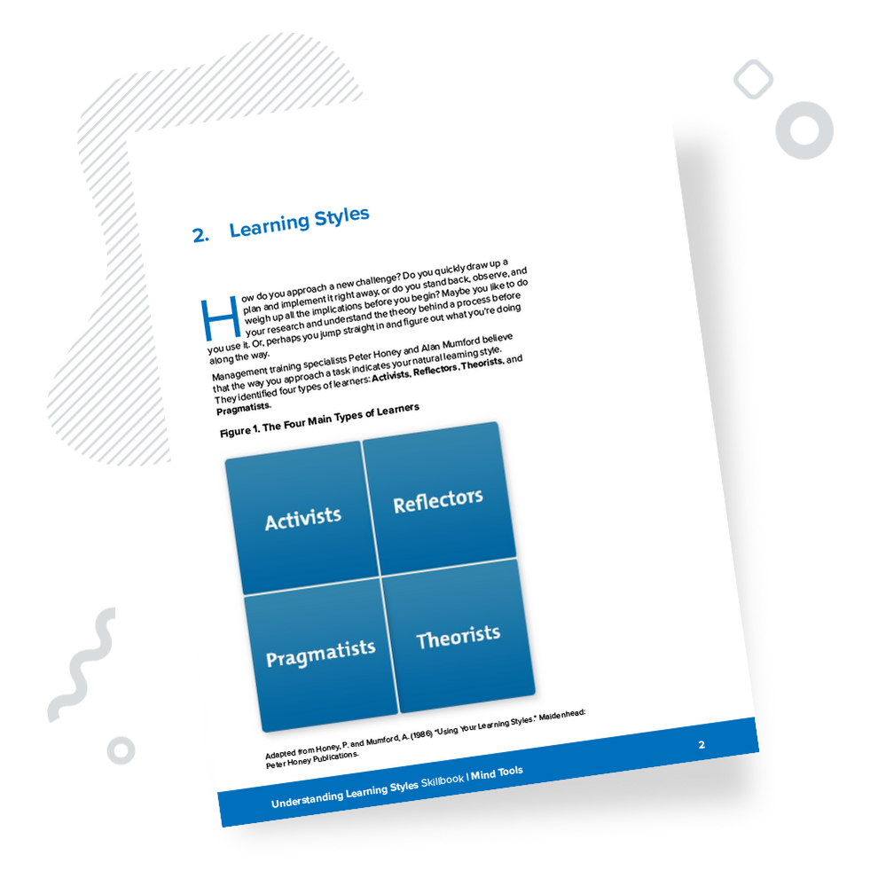 Understanding Learning Styles Skillbook | Mind Tools Store