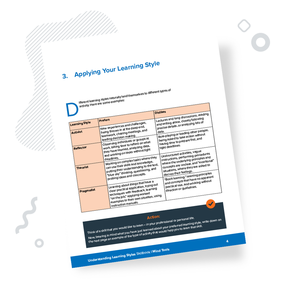 Understanding Learning Styles Skillbook | Mind Tools Store
