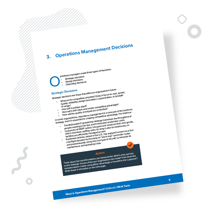 What Is Operations Management Skillbook | Mind Tools Store - Mindtools